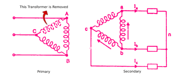 Open Delta (V-V) Connection Of Transformers